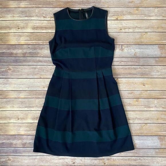 Andrew Marc | Dresses | Marc Ny Andrew Marc Striped Fitted A Line Dress ...